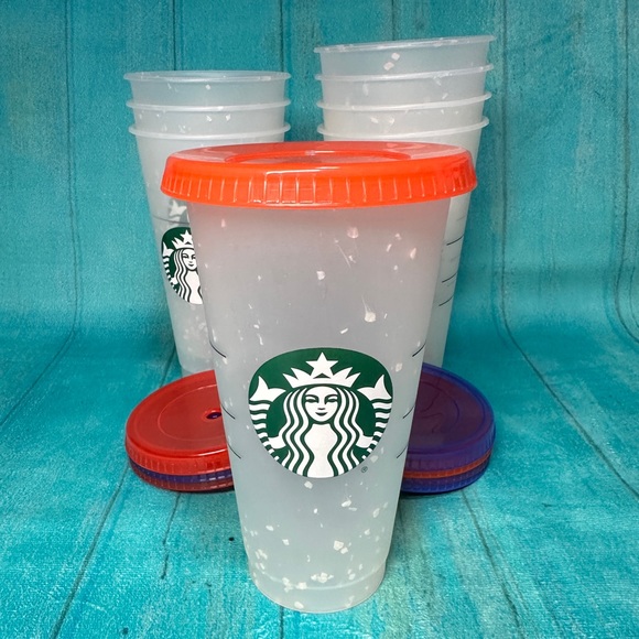 Starbucks | Kitchen | Starbucks 8 X 24oz Reusable Cups With Lids | Poshmark